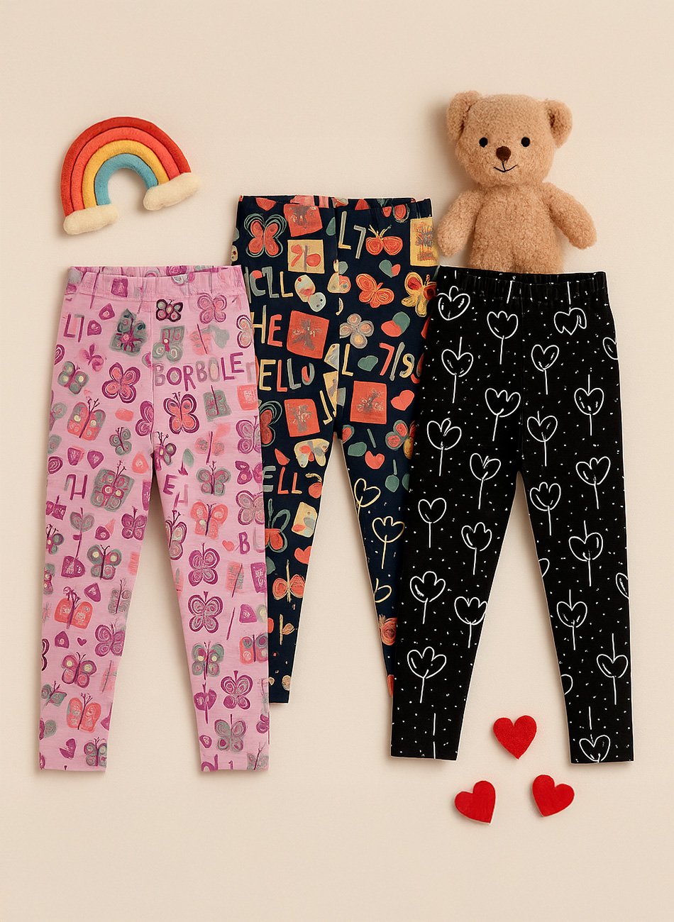 Legging em Cotton Leve Infantil Menina - Elian - Preto